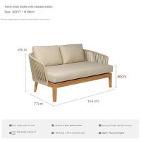 China PE Rattan Outdoor Patio Furniture Sets With Solid Teak Wood Frame for sale