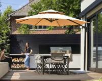 China OEM Aluminum Pole Parasol Garden Patio Table Umbrella Radii 1.25m for sale