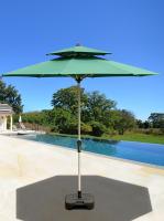 China Double Canopy Parasol Center Pole Umbrellas Radii 1.35m For Garden And Beach for sale