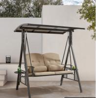 China Outdoor Leisure Facilities 3 Person Metal Outdoor Patio Swing With Canopy for sale