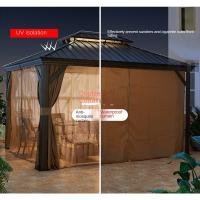 China 180g Waterproof Fabric Steel Frame Gazebo With Curtains 3.0x3.0m for sale