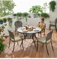 China Waterproof Garden Cast Aluminum Patio Dining Table Chair Set for Outdoor Furniture for sale