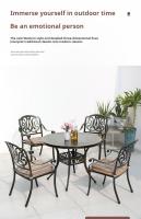 China OEM Cast Aluminium Leisure Dining Table And Chairs Set For Outdoor Garden for sale