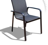 China Outdoor Metal Patio Garden Dining Table Set With 3m Wood Table And Balcony Lounge Chairs for sale