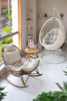 China Water Proof PE Rattan Lounge Relax Rocking Chair For Balcony for sale
