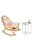 China Water Proof PE Rattan Lounge Relax Rocking Chair For Balcony for sale