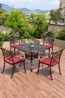 China Contemporary Restaurant Stackable Cast Aluminium Outdoor Dining Chairs for sale