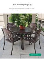 China Contemporary Restaurant Stackable Cast Aluminium Outdoor Dining Chairs for sale