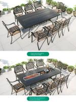 China Cast Aluminum Multifunctional BBQ Garden Set Outdoor BBQ Grill Table for sale