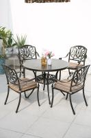 China OEM Cast Aluminium Leisure Dining Table And Chairs Set For Outdoor Garden for sale