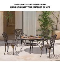 China Outdoor Dining Table Patio Barbecues Grain Table And Chair Set For Garden Courtyard for sale