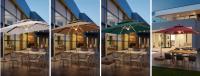 China Sun Outdoor Aluminum Beach Umbrella LED Light Parasol 2.7M for sale