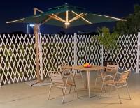 China Sun Outdoor Aluminum Beach Umbrella LED Light Parasol 2.7M for sale