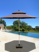 China Double Canopy Parasol Center Pole Umbrellas Radii 1.35m For Garden And Beach for sale