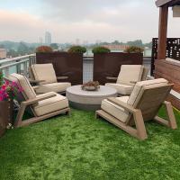 China Natural Teak Wood Garden Sofa Set Outdoor Courtyard Long Coffee Table Furniture for sale