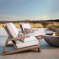 China Natural Teak Wood Garden Sofa Set Outdoor Courtyard Long Coffee Table Furniture for sale