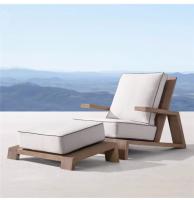 China Natural Teak Wood Garden Sofa Set Outdoor Courtyard Long Coffee Table Furniture for sale