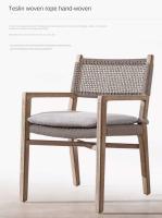 China Nordic Modern Round And Rectangle Teak Outdoor Dining Table And Chairs For 10 Person for sale