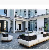 China Nordic Outdoor Garden Aluminum Sofa Leisure Hotel PE Rattan Luxury Combination Sofa for sale