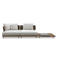 China Nordic Outdoor Garden Aluminum Sofa Leisure Hotel PE Rattan Luxury Combination Sofa for sale