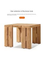 China Nordic Morden Teak Wood Garden Sofa And Table Leisure Chair Set Outdoor Furniture for sale