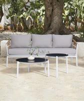 China 2024 New Style PE Rattan Garden Furniture Set Outdoor Aluminum Sofa For Dining for sale