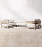 China High End Teak Wood Garden Patio Sofa And Table Set Outdoor Fashion Sofa Furniture for sale