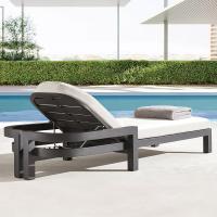 China Customized Luxury Pool Teak Wood Lounge Chair Leisure Bed for sale