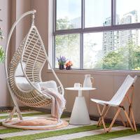 China High Quality Balcony Handmade PE Rattan Swing Hanging Basket Chair for sale
