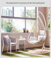 China High Quality Balcony Handmade PE Rattan Swing Hanging Basket Chair for sale