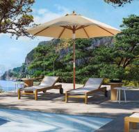 China 220g Polyester Fabric Sun Garden Umbrella Parasol 2.7*2.7M for sale