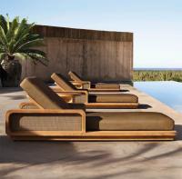 China High Quality Villa Hand Woven Rope Teak Wood Sofa And Table Set for sale