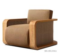 China High Quality Villa Hand Woven Rope Teak Wood Sofa And Table Set for sale
