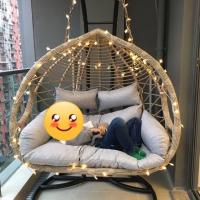 China Patio Outdoor Garden PE Rattan Hanging Basket Ratten Swing Chair of 2 seats for sale