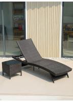 China Modern Outdoor Garden Pool Lazy Patio Leisure Chair PE Rattan Twisted Vine Lounge Bed For Sleeping for sale