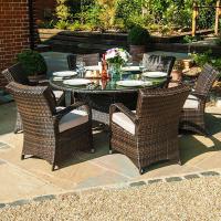 China Minimalist New Nordic Courtyard Handmade PE Rattan Table and Chairs Sets for sale