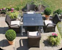 China Minimalist New Nordic Courtyard Handmade PE Rattan Table and Chairs Sets for sale
