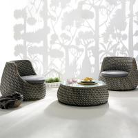 China High-End Hand Knitted Chair Outdoor Villa Hotel Garden PE Rattan Sofa And Table Set for sale