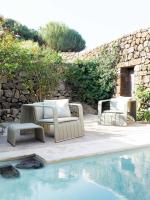 China Exquisite Design Courtyard Garden Woven Rope Aluminum Sofa And Bench Chair Set for sale