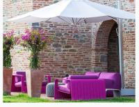 China Exquisite Design Courtyard Garden Woven Rope Aluminum Sofa And Bench Chair Set for sale