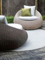 China Restaurant Outdoor Light Luxury Ellipse PE Rattan Sofa Set Patio Waterproof Metal Furniture for sale