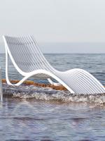 China Simple Modern Garden Pool Teak Wood Aluminum Leisure Chair Lounge Bed For Sleeping for sale