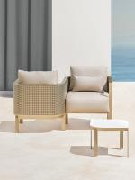 China High End Stainless Steel Frame Modern Outdoor Garden Furniture Sofa Lounge Chair Set for sale
