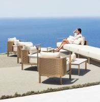 China High End Stainless Steel Frame Modern Outdoor Garden Furniture Sofa Lounge Chair Set for sale