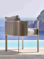 China Exquisite appearance Customized Outdoor Garden Stainless Steel Table Chair Set For Dining for sale