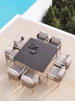 China Exquisite appearance Customized Outdoor Garden Stainless Steel Table Chair Set For Dining for sale