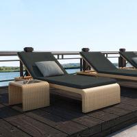 China Modern Outdoor Garden Pool Lazy Patio Leisure Chair PE Rattan Twisted Vine Lounge Bed For Sleeping for sale