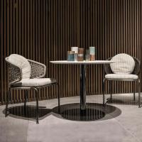 China Outdoor Furniture Customize Luxury  Woven Wicker Chairs And Table For Garden Patio Dining for sale