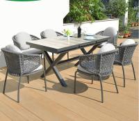 China Outdoor Furniture Customize Luxury  Woven Wicker Chairs And Table For Garden Patio Dining for sale