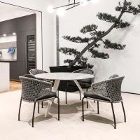 China Outdoor Furniture Luxury PE Woven Wicker Chairs And Table Set For Garden Patio Dining for sale